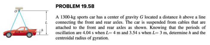 Solved PROBLEM 19.58 A 1300-kg sports car has a center of | Chegg.com