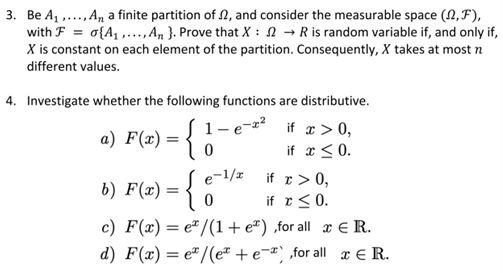 Solved 3. Be A1,…,An a finite partition of Ω, and consider | Chegg.com