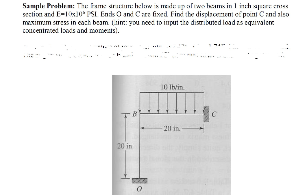 Solved Sample Problem: The frame structure below is made up | Chegg.com