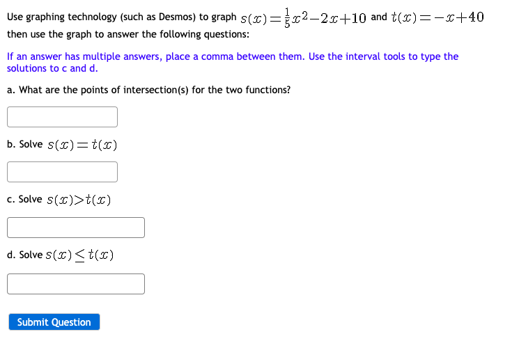 Solved Use graphing technology (such as Desmos) to graph | Chegg.com