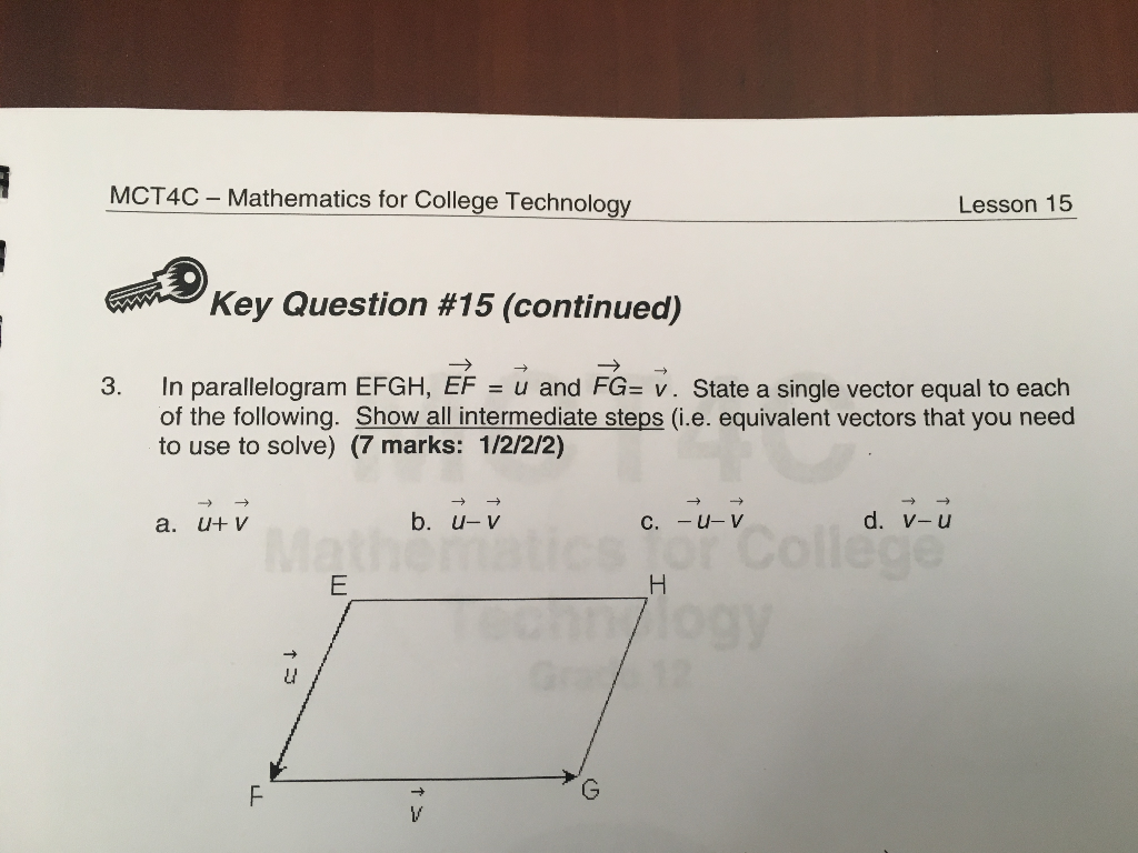 Solved MCT4C-Mathematics for College Technology Lesson 15 | Chegg.com