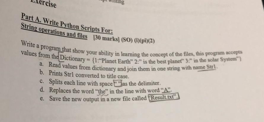 Solved Write the python code for the following: PART A: | Chegg.com