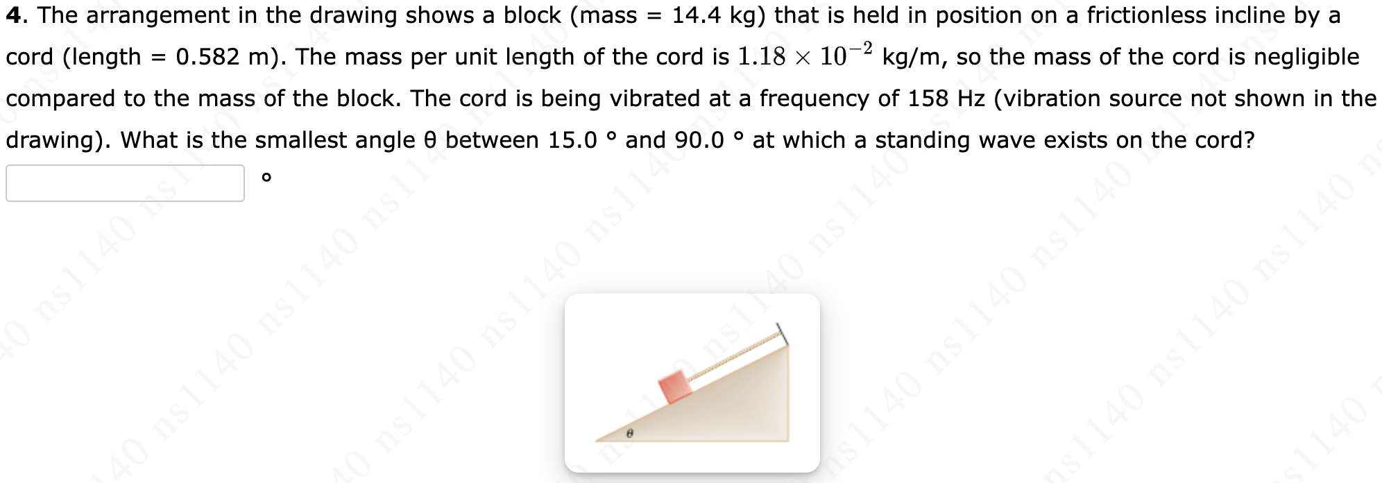 Solved 4. The arrangement in the drawing shows a block (mass | Chegg.com