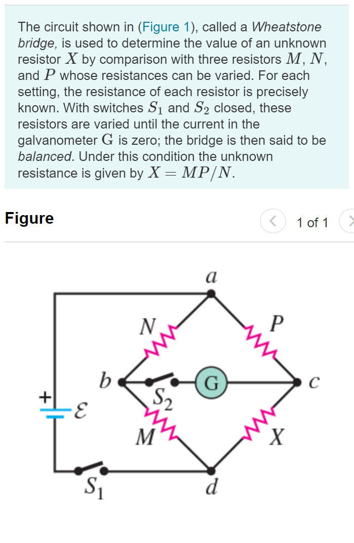 Solved The circuit shown in (Figure 1), called a Wheatstone | Chegg.com