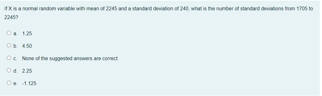 Solved If X is a normal random variable with mean of 2245 | Chegg.com