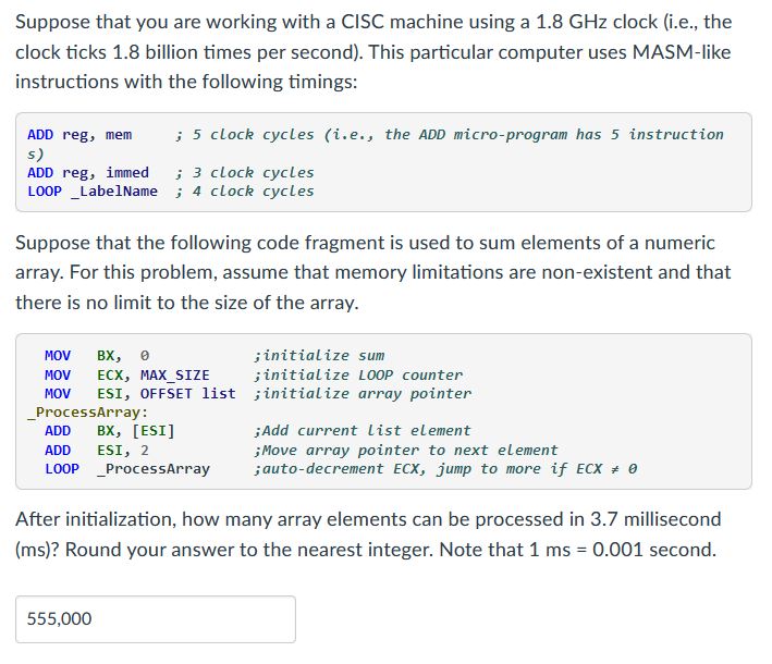 Solved Suppose that you are working with a CISC machine | Chegg.com