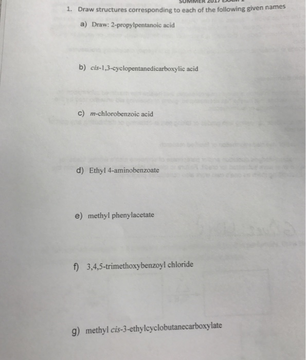 Solved Draw structures corresponding to each of the | Chegg.com