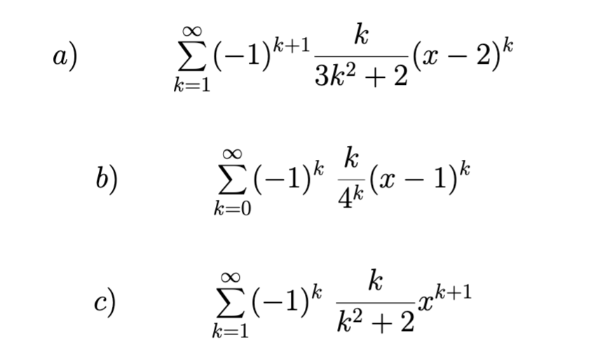 Solved Find the interval of convergence and the radius of | Chegg.com