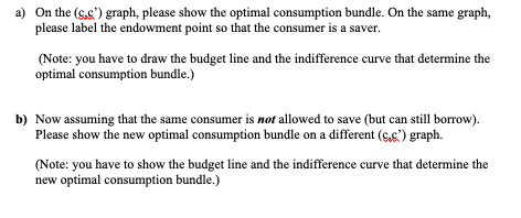 Solved a) On the (s.s.) graph, please show the optimal | Chegg.com