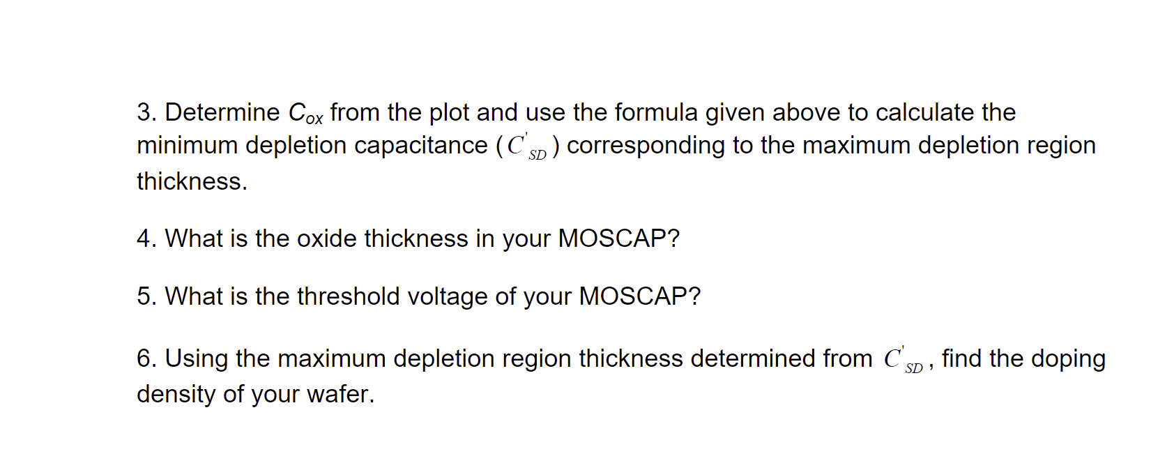 Solved 3. Determine Cox from the plot and use the formula | Chegg.com