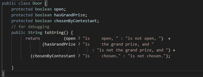 Solved 1. Finish simulation program of the Monty Hall | Chegg.com