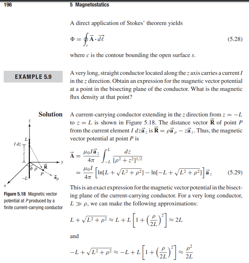 Solved Section 5.6 in the book refers to the Magnetic Vector | Chegg.com