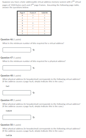 Solved Suppose you have a byte-addressable virtual address | Chegg.com