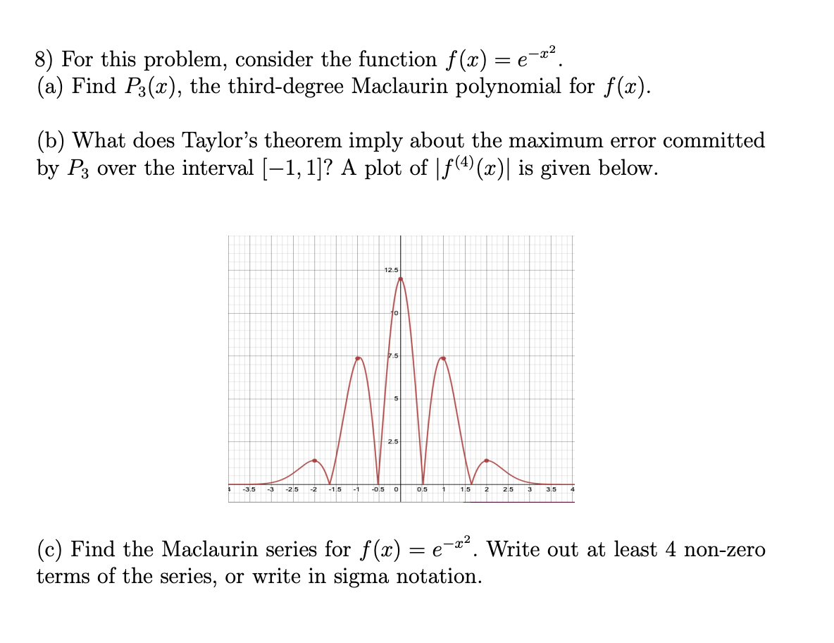 Solved PLEASE SHOW ALL WORK!!!!! will give a positive rating | Chegg.com