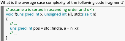Solved What is the average case complexity of the following | Chegg.com