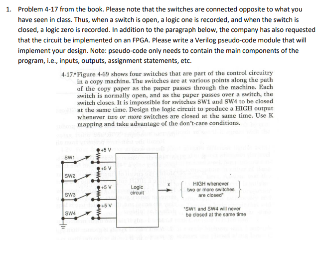Solved 1. Problem 4-17 from the book. Please note that the | Chegg.com