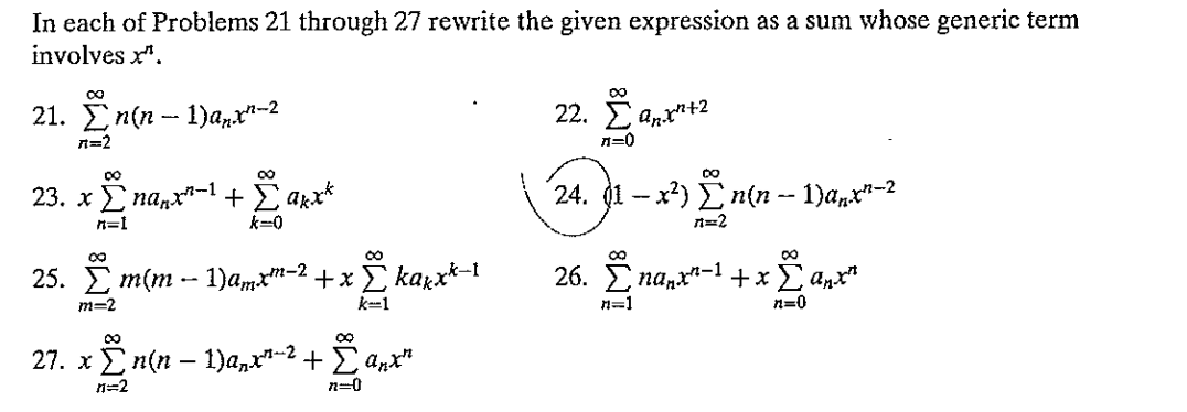 Solved In each of Problems 21 through 27 rewrite the given | Chegg.com
