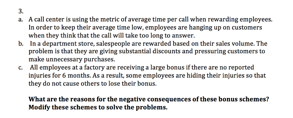 Solved 3. A call center is using the metric of average time | Chegg.com