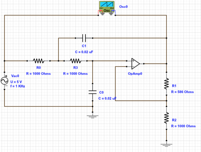 Solved Using Multisim, simulate an active single pole low | Chegg.com