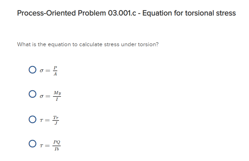 Solved Process-Oriented Problem 03.001- Stress analysis | Chegg.com