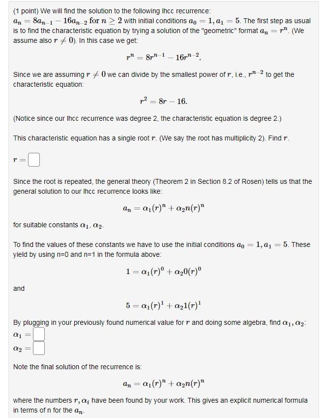 Solved We will find the solution to the following | Chegg.com