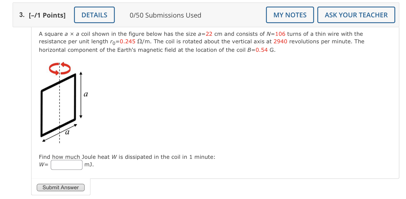 Solved A square a×a coil shown in the figure below has the | Chegg.com