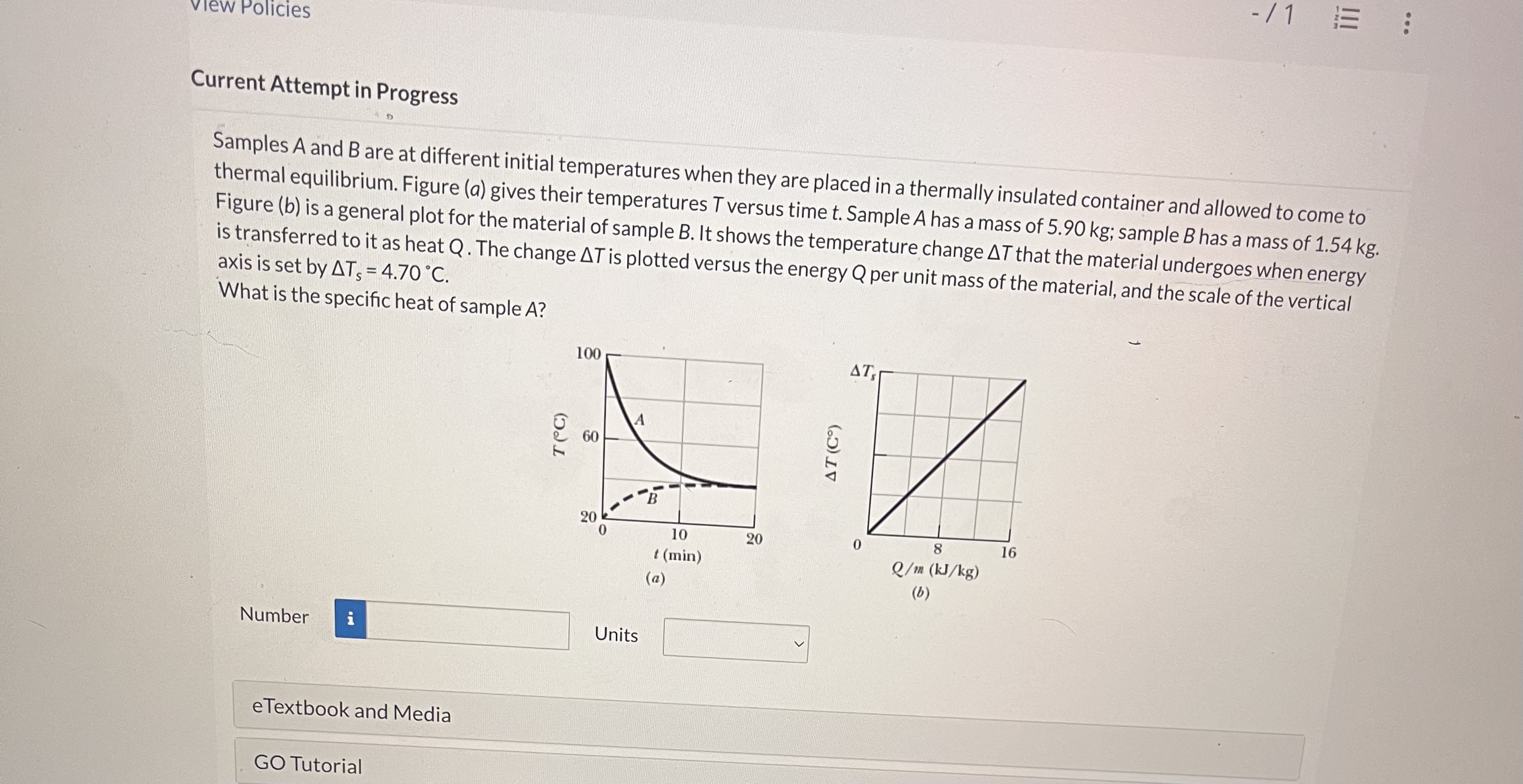 Solved Samples A and B are at different initial temperatures | Chegg.com