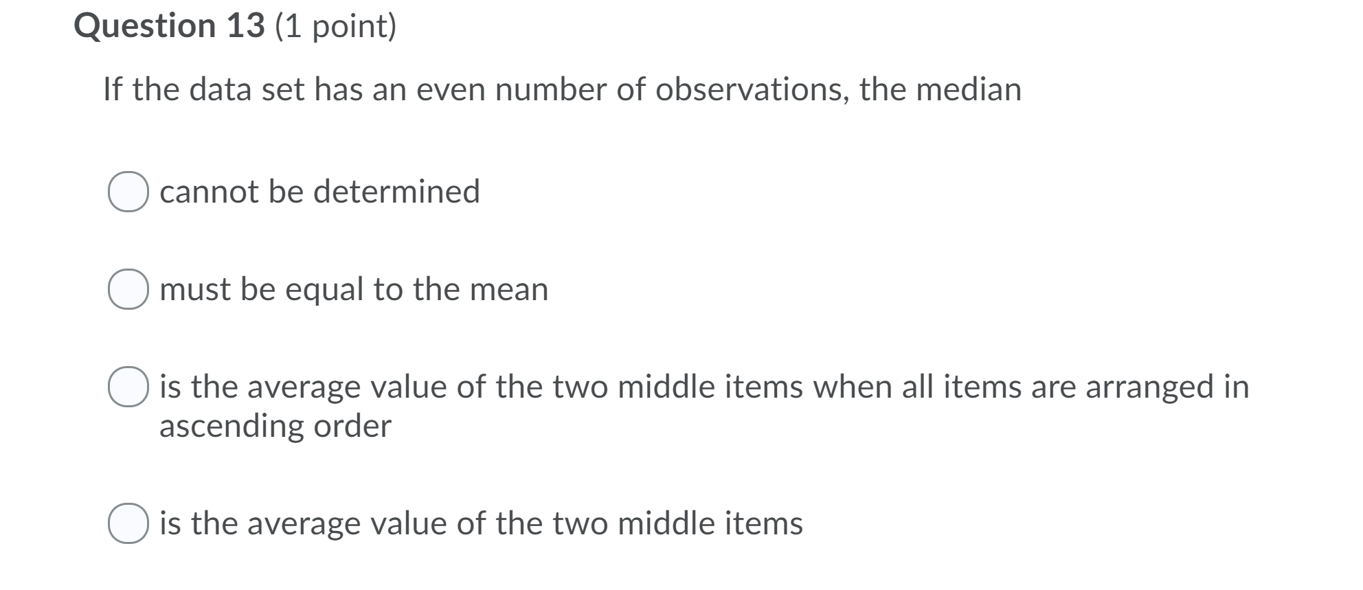 Solved Question 14 (1 point) The most frequently occurring | Chegg.com