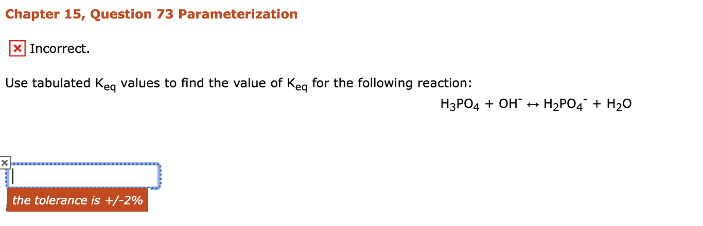 Solved Chapter 15, Question 73 Parameterization X Incorrect. | Chegg.com