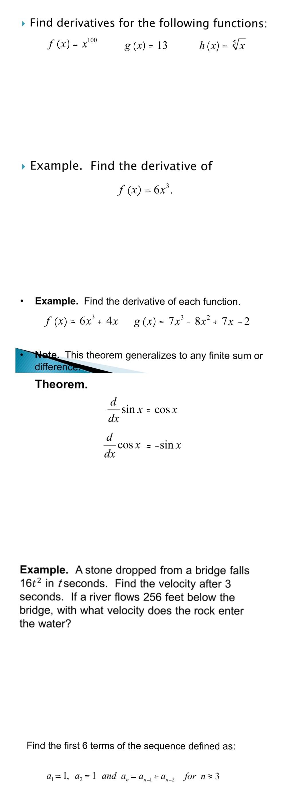 Solved Find derivatives for the following functions: | Chegg.com