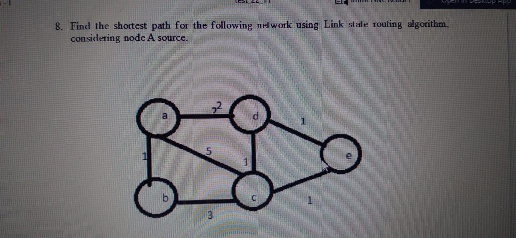 Solved EPP 8. Find the shortest path for the following | Chegg.com