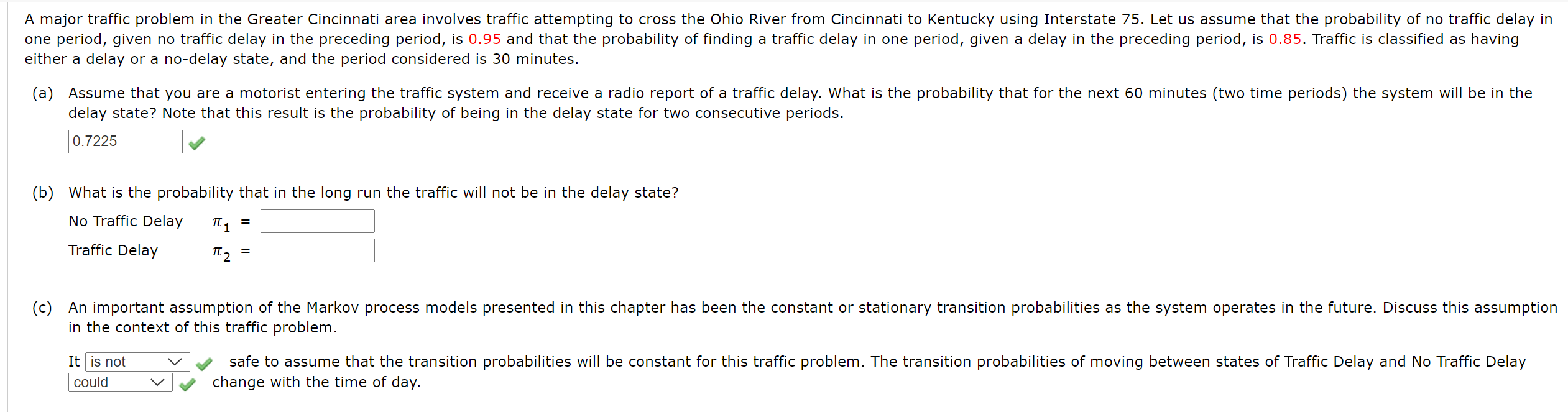 Solved A major traffic problem in the Greater Cincinnati | Chegg.com