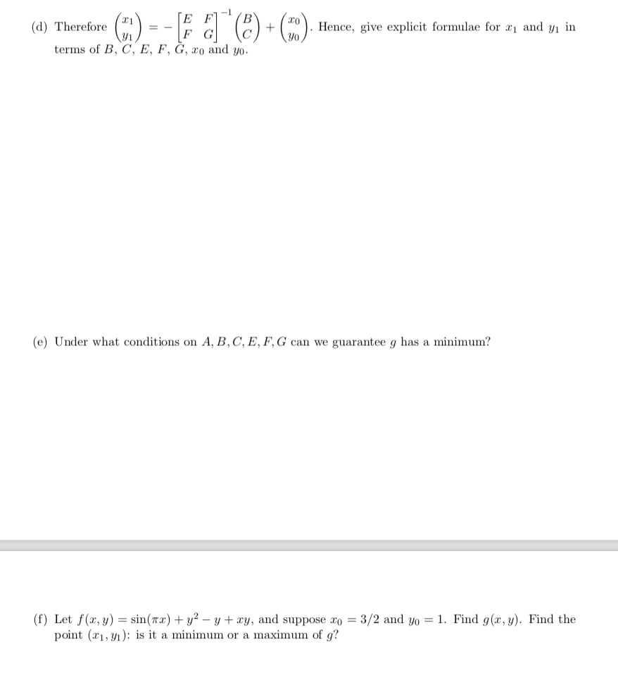 4. Best quadratic approximation. Consider a function | Chegg.com