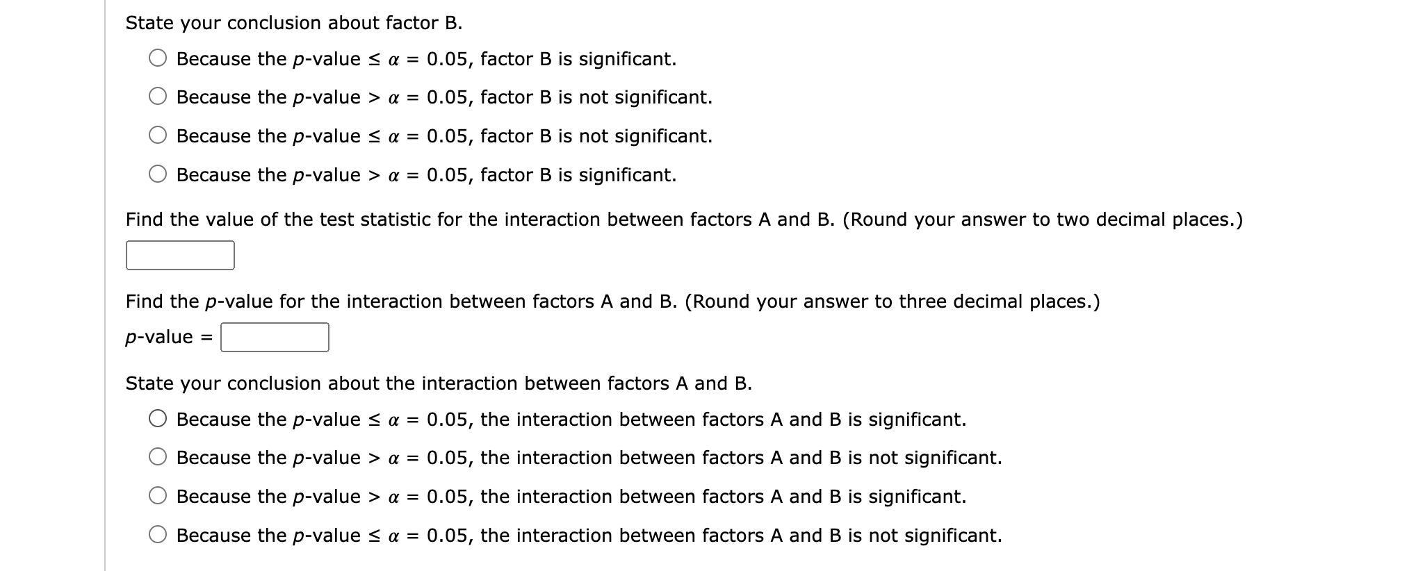Solved The calculations for a factorial experiment involving | Chegg.com