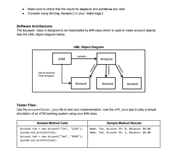 Solved Problem 4: ATM Banking (10 points) (Software | Chegg.com
