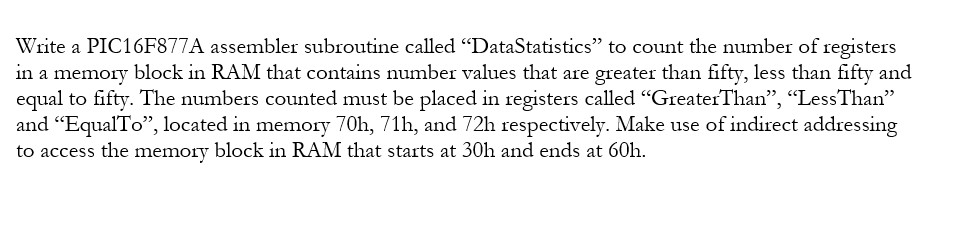 Solved Write A Pic16f877a Assembler Subroutine Called 