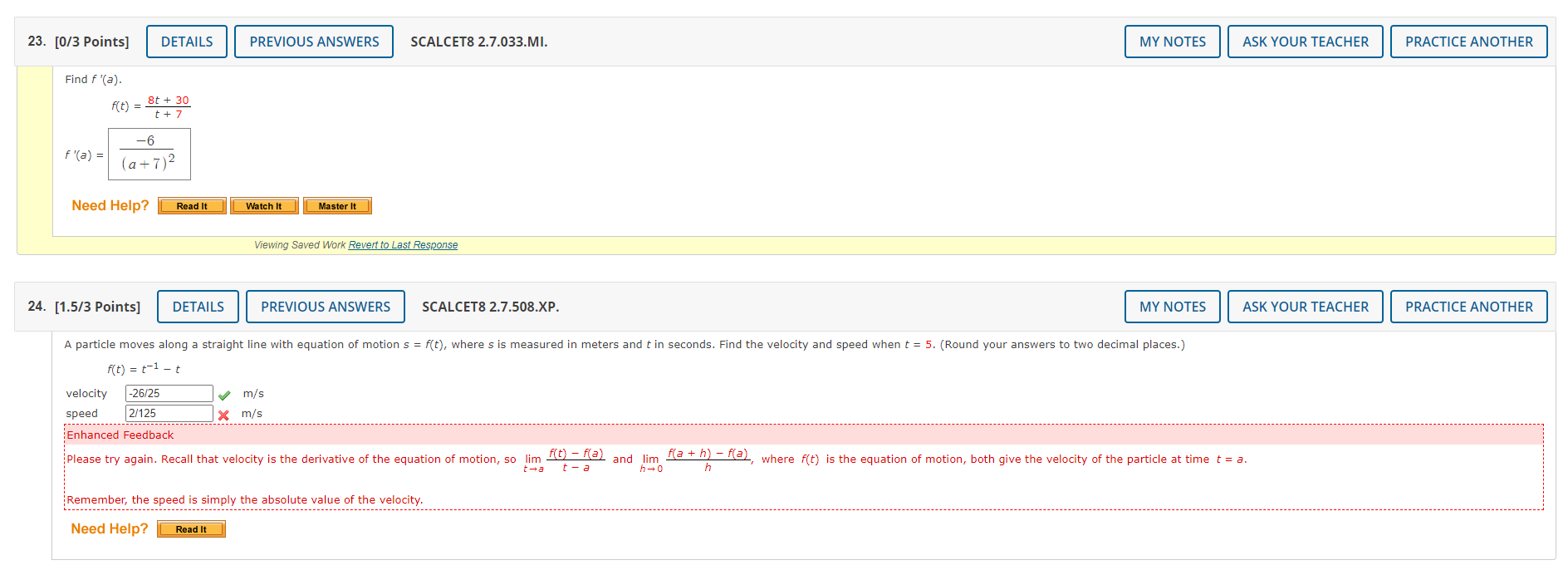 Solved 23. [0/3 Points] DETAILS PREVIOUS ANSWERS SCALCET8 | Chegg.com