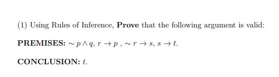 Solved 1 Using Rules Of Inference Prove That The 