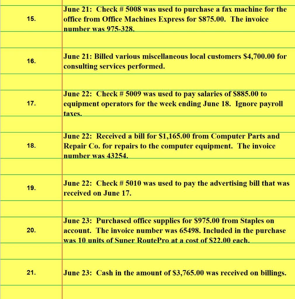 Solved 08. June 10: Check # 5003 was used to make a | Chegg.com