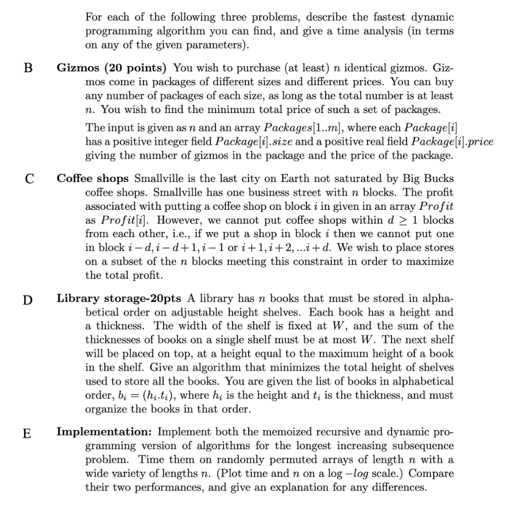 B С For each of the following three problems, | Chegg.com