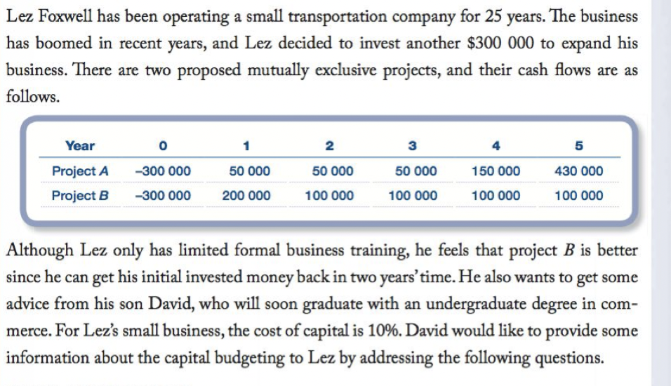 Solved What is the IRR of both the project based on Trial | Chegg.com