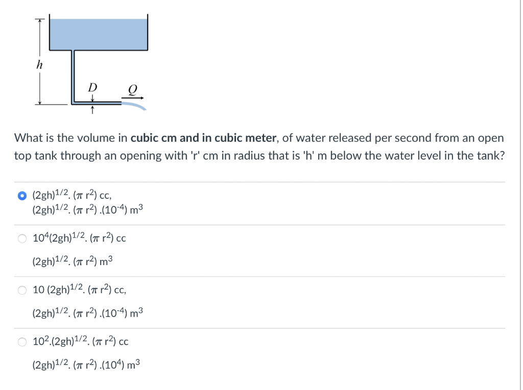 Solved The D What is the volume in cubic cm and in cubic | Chegg.com