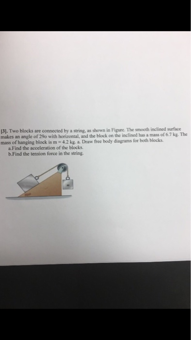 Solved Two blocks are connected by a string, as shown in | Chegg.com
