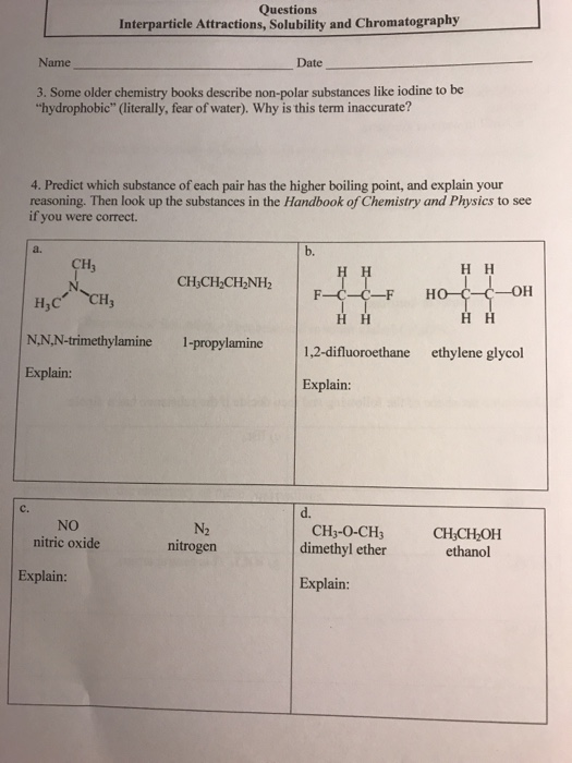 Solved A. Paper Chromatography 1. List below the solvent | Chegg.com