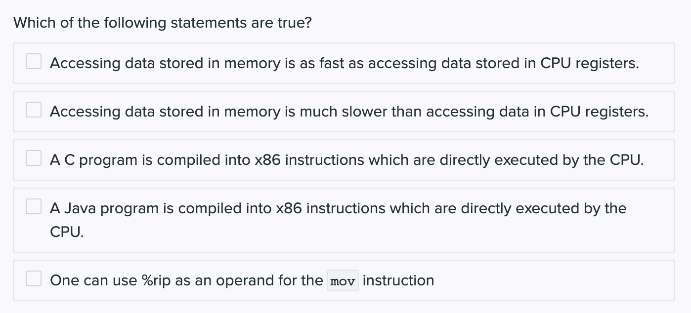 Solved Which of the following statements are true? Accessing | Chegg.com