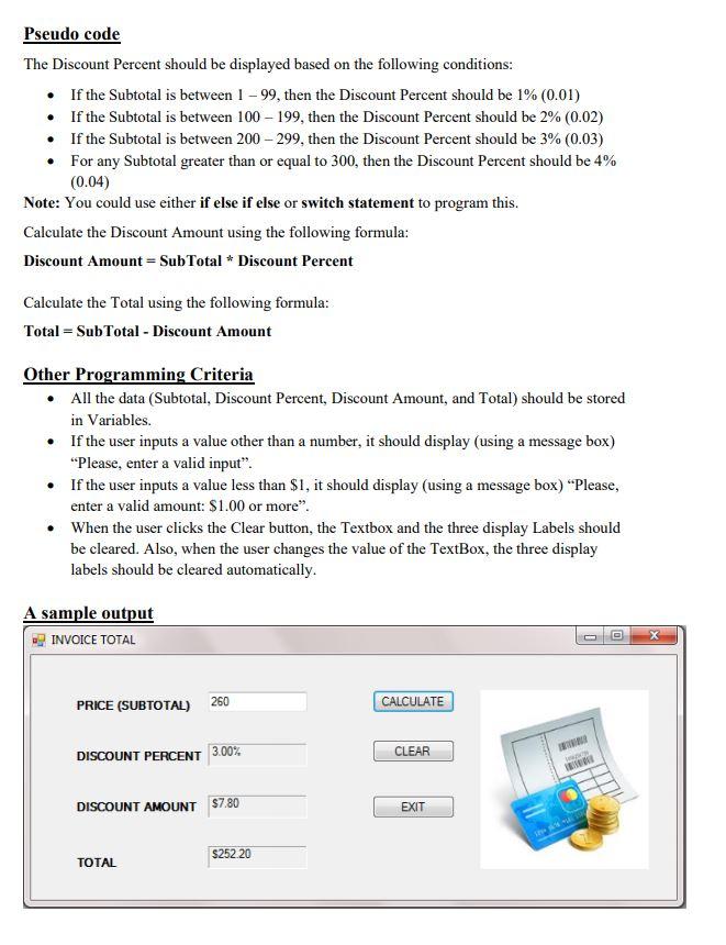 Solved Part I Using C# in Visual Studio 2015, create an | Chegg.com