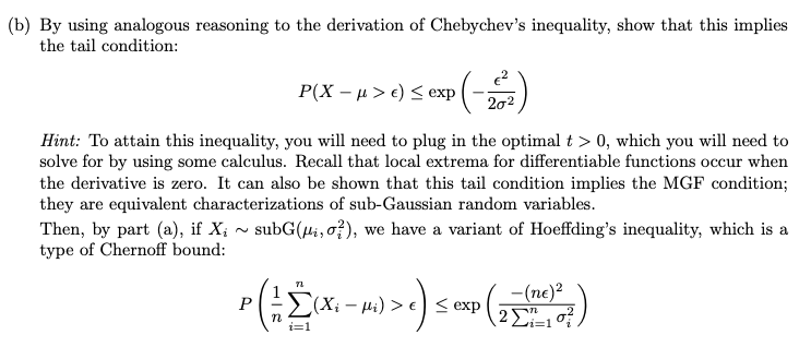 Solved 4. (Chernoff Bounds) In this problem, I will | Chegg.com