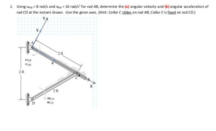 Solved Using wAs 8 rad/s and as 16 rad/s' for rod AB, | Chegg.com