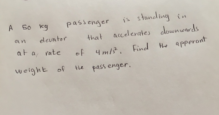 Solved A So kg passenger is standing in an elevator that | Chegg.com