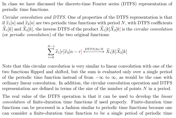 Solved In class we have discussed the discrete-time Fourier | Chegg.com